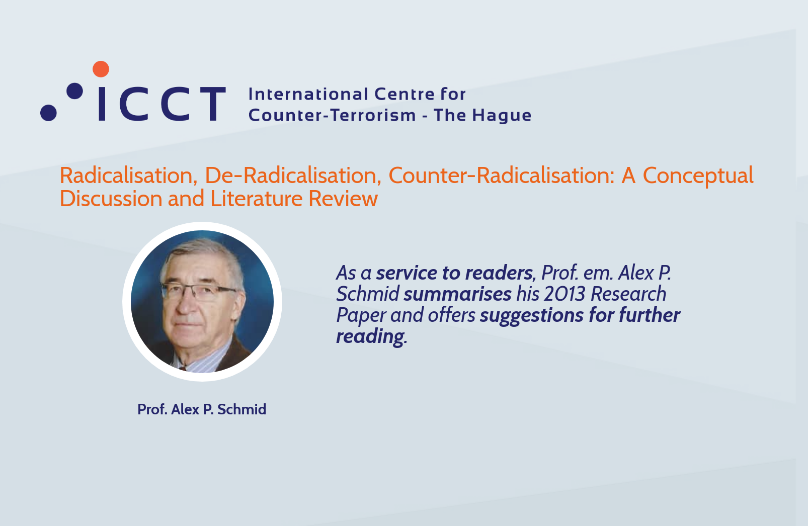 Reflecting on: Radicalisation, De-Radicalisation and Counter ...